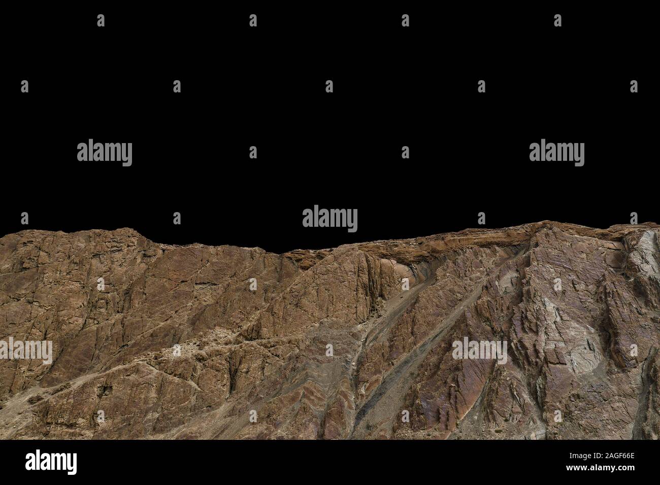 rock isolated on black background Stock Photo - Alamy
