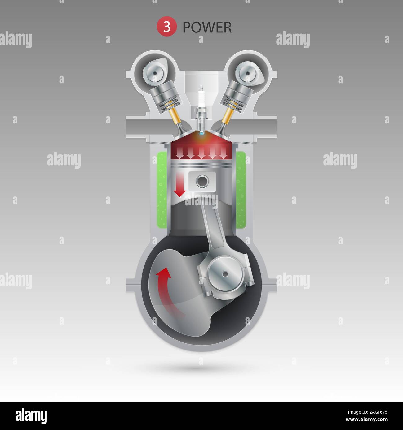 Power stroke engine. Vector illustration Stock Vector Image & Art - Alamy