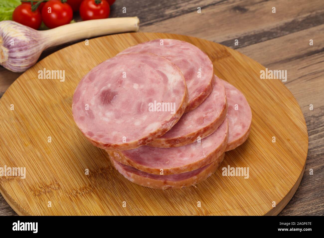 Natural ham made from pork meat Stock Photo - Alamy