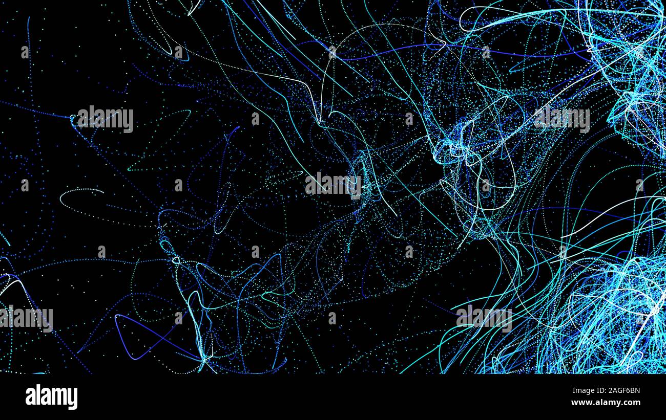 Digital particles wave flow bokeh hi-res stock photography and images ...