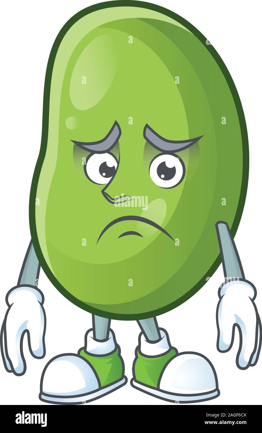Afraid green beans Cartoon character mascot design Stock Vector Image ...