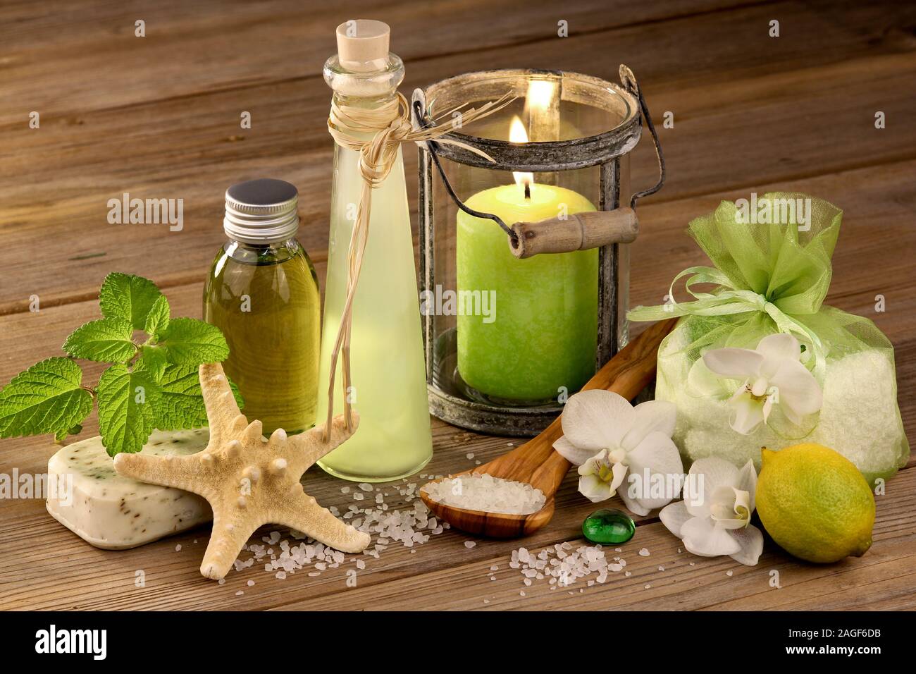 Wellness with natural products Stock Photo - Alamy