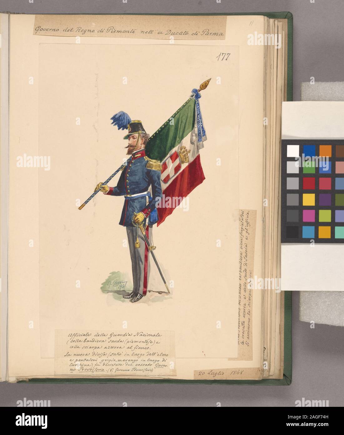 Italy Italian soldier. Parma, 1848.; Italy Italian soldier. Parma, 1848 ...