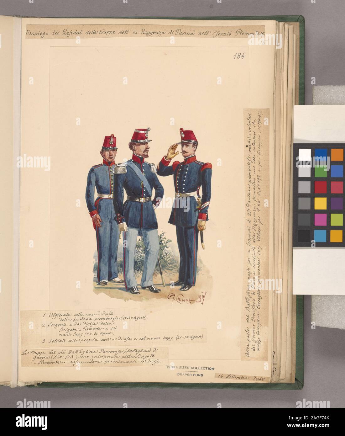 Italy Italian soldier. Parma, 1848.; Italy Italian soldier. Parma, 1848 ...