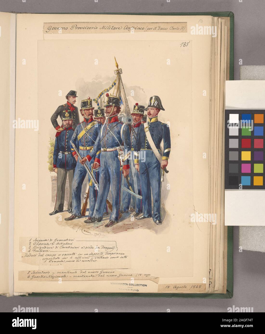 Italy Italian soldier. Parma, 1848.; Italy Italian soldier. Parma, 1848 ...