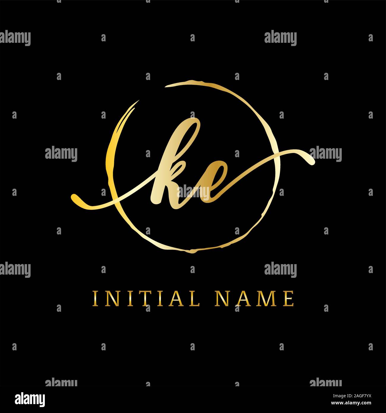 KE beauty logo inspiration, luxury logo design, initial logo name Stock ...