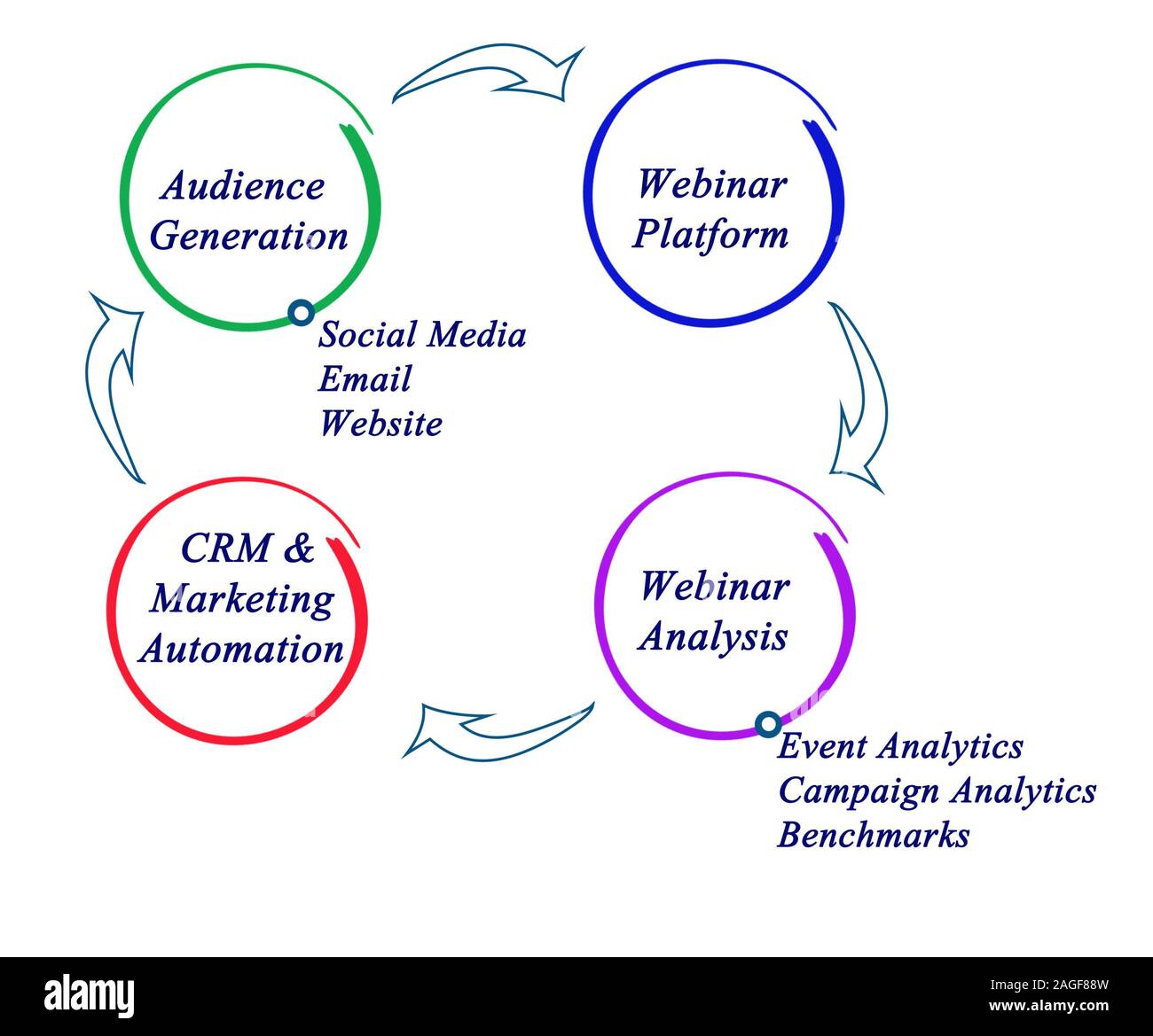 Diagram of marketing cycle Stock Photo - Alamy