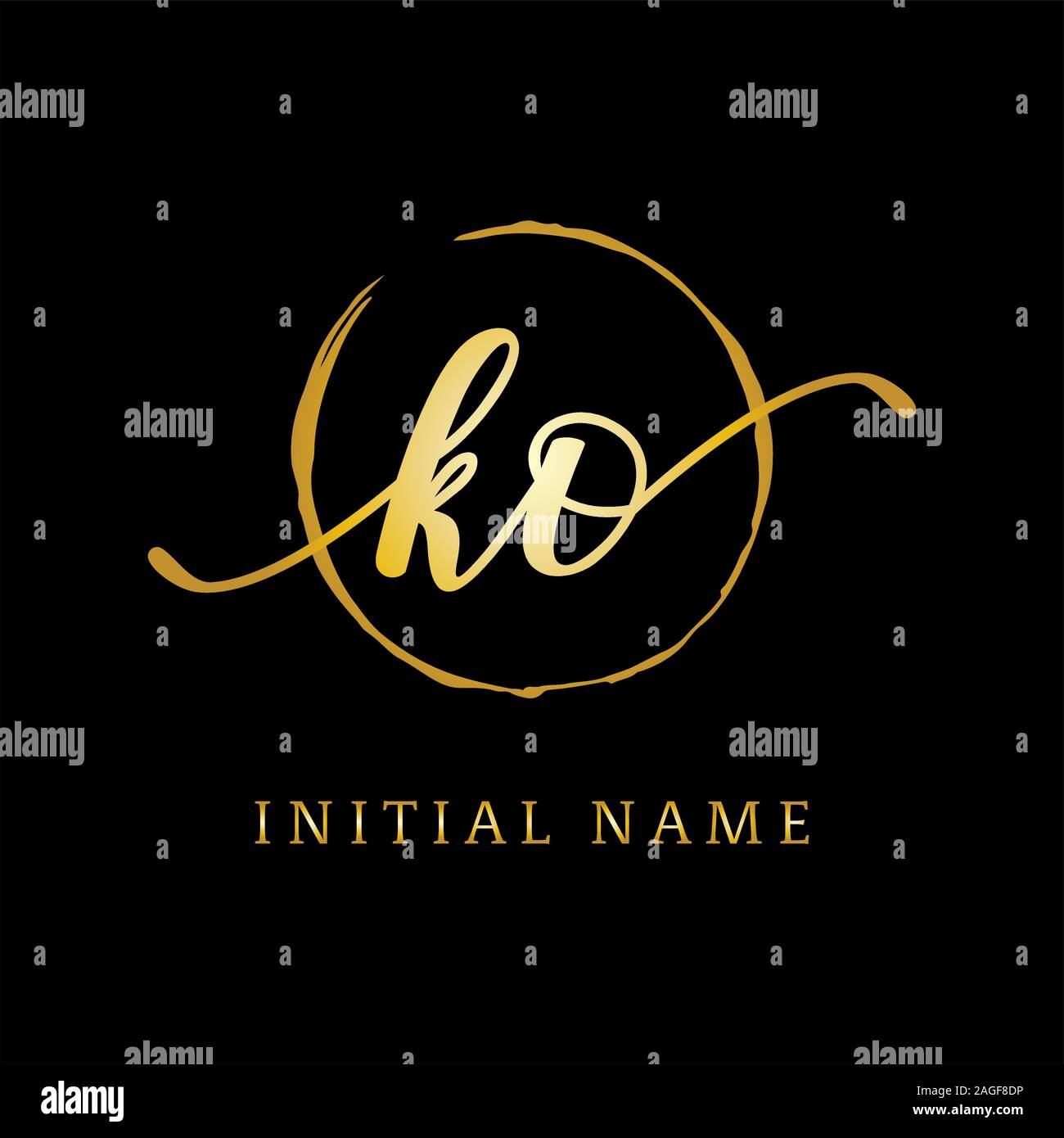 KO beauty logo inspiration, luxury logo design, initial logo name Stock ...