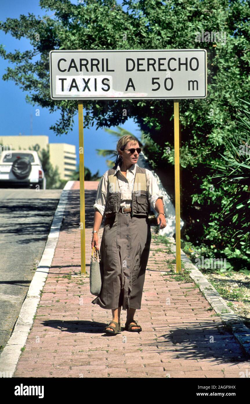 A female tourist takes a walk in Mexico Stock Photo - Alamy