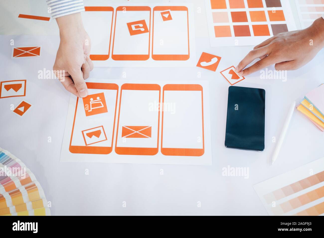 UX UI and Programming development technology Stock Photo - Alamy