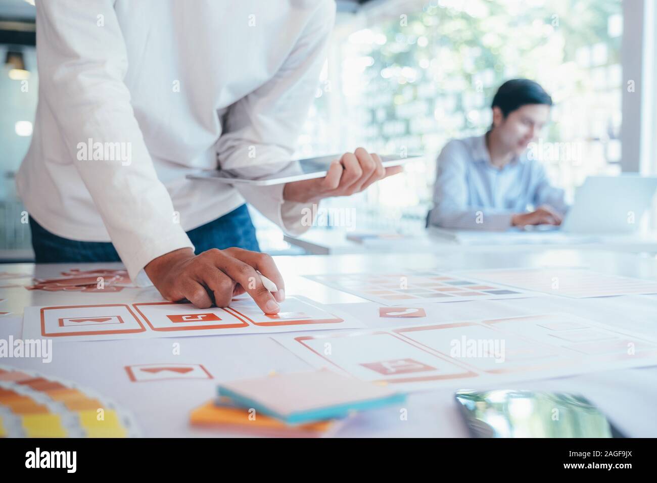 UX UI and Programming development technology Stock Photo - Alamy