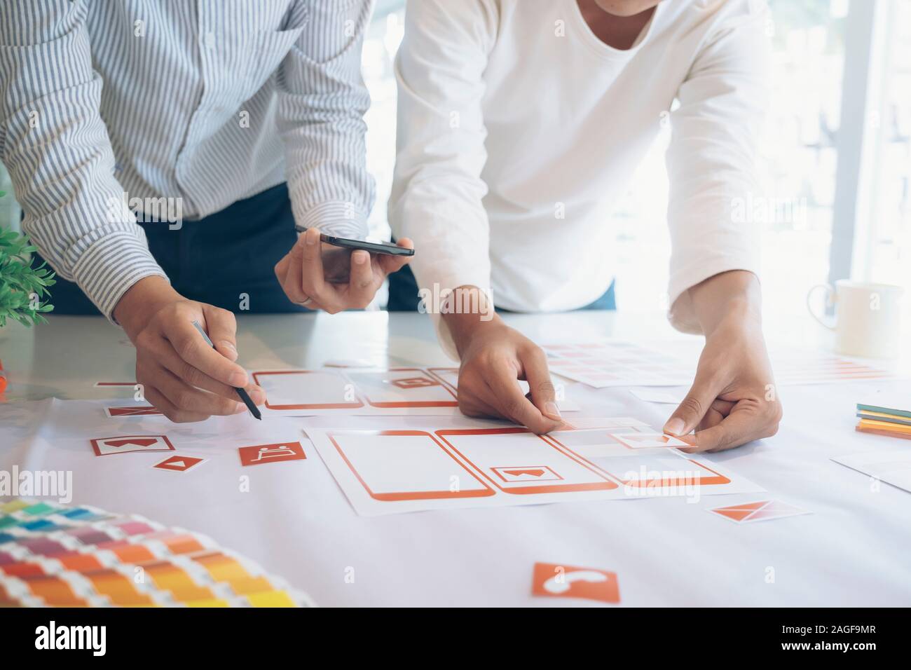 UX UI and Programming development technology Stock Photo - Alamy
