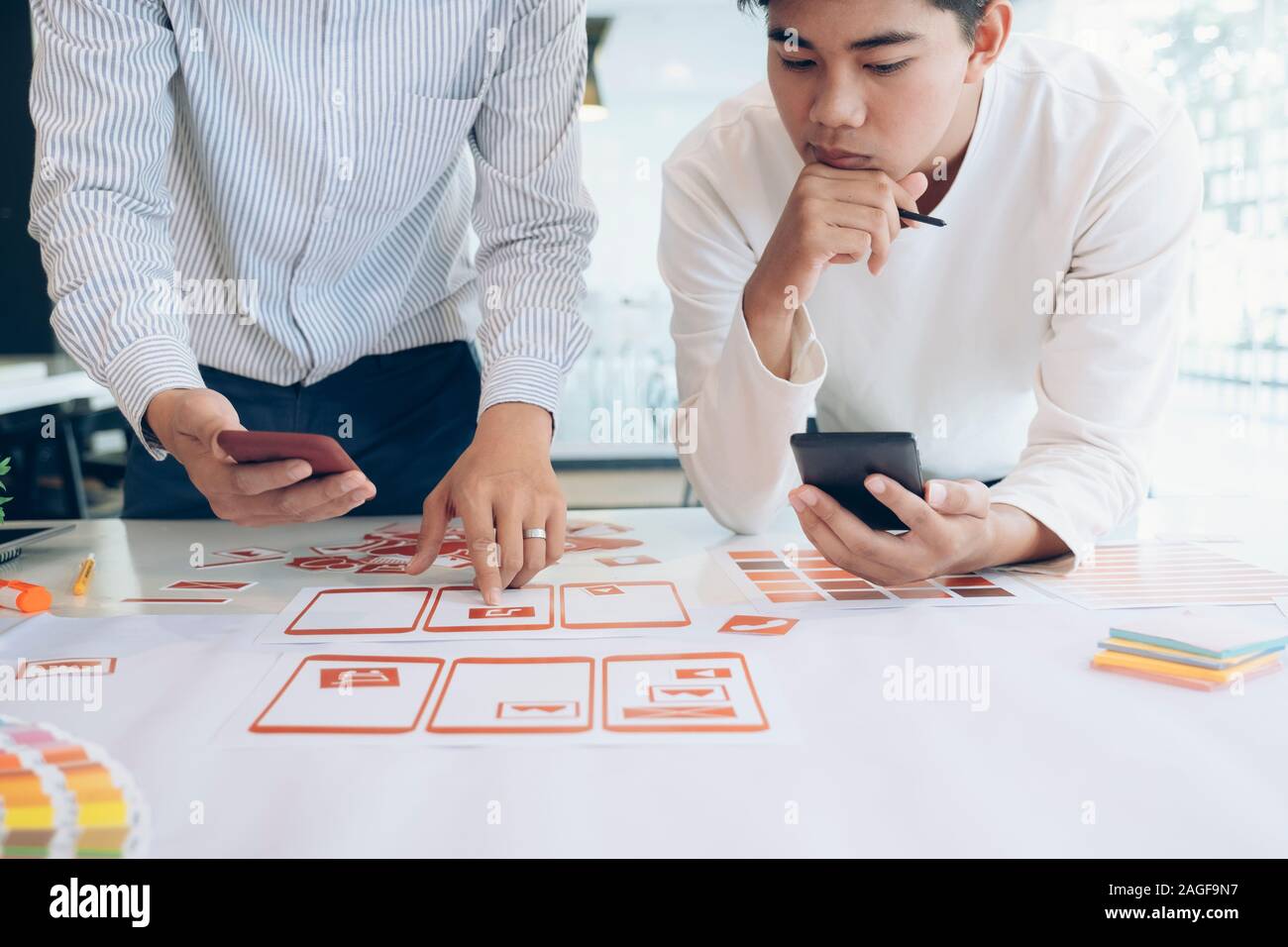 UX UI and Programming development technology Stock Photo - Alamy