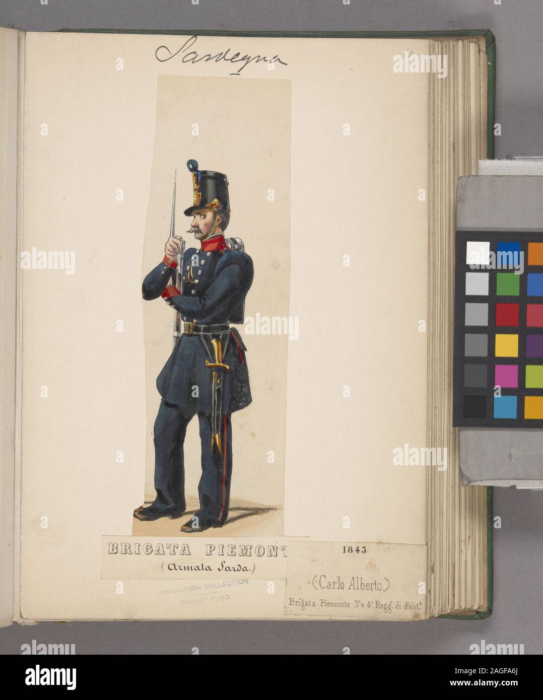 Italy Italian soldier. Sardinia, 1843-1845; Italy Italian soldier ...