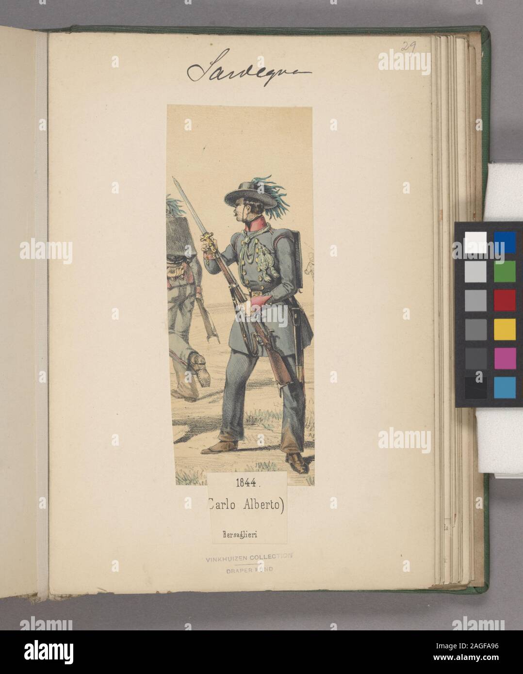 Italy Italian soldier. Sardinia, 1843-1845; Italy Italian soldier ...