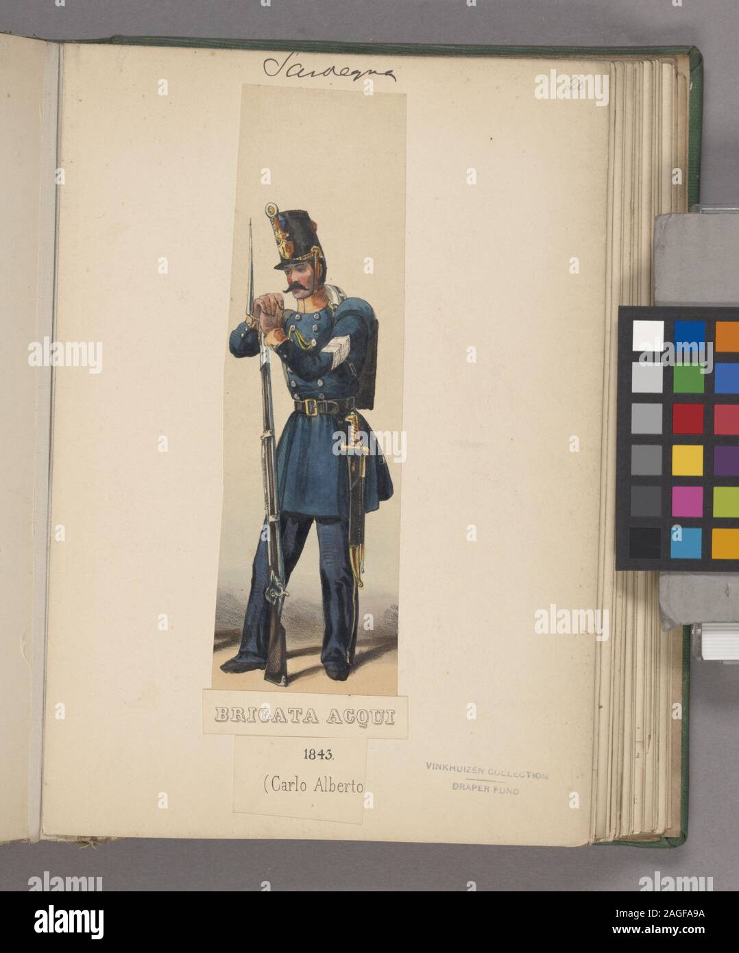 Italy Italian soldier. Sardinia, 1843-1845; Italy Italian soldier ...