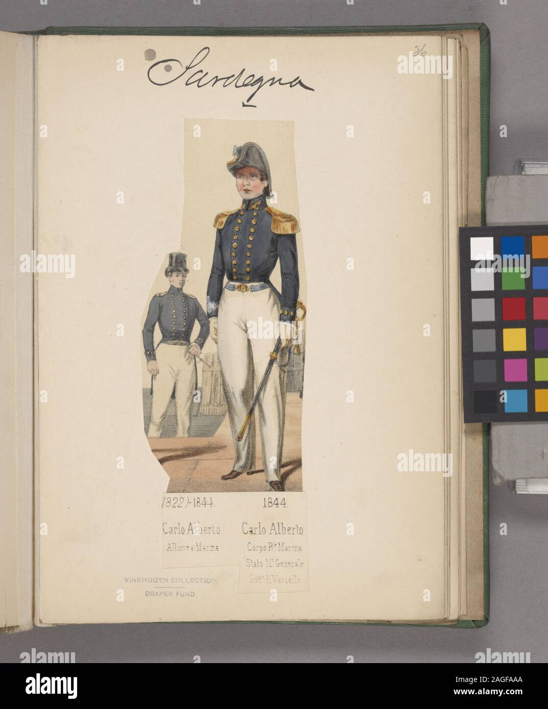 Italy Italian soldier. Sardinia, 1843-1845; Italy Italian soldier ...