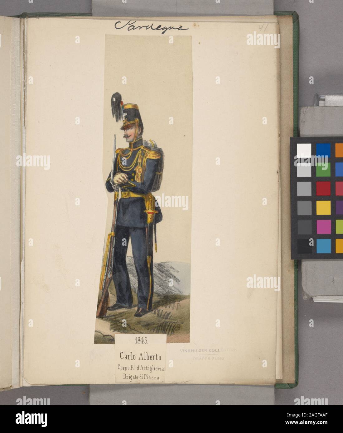Italy Italian soldier. Sardinia, 1843-1845; Italy Italian soldier ...