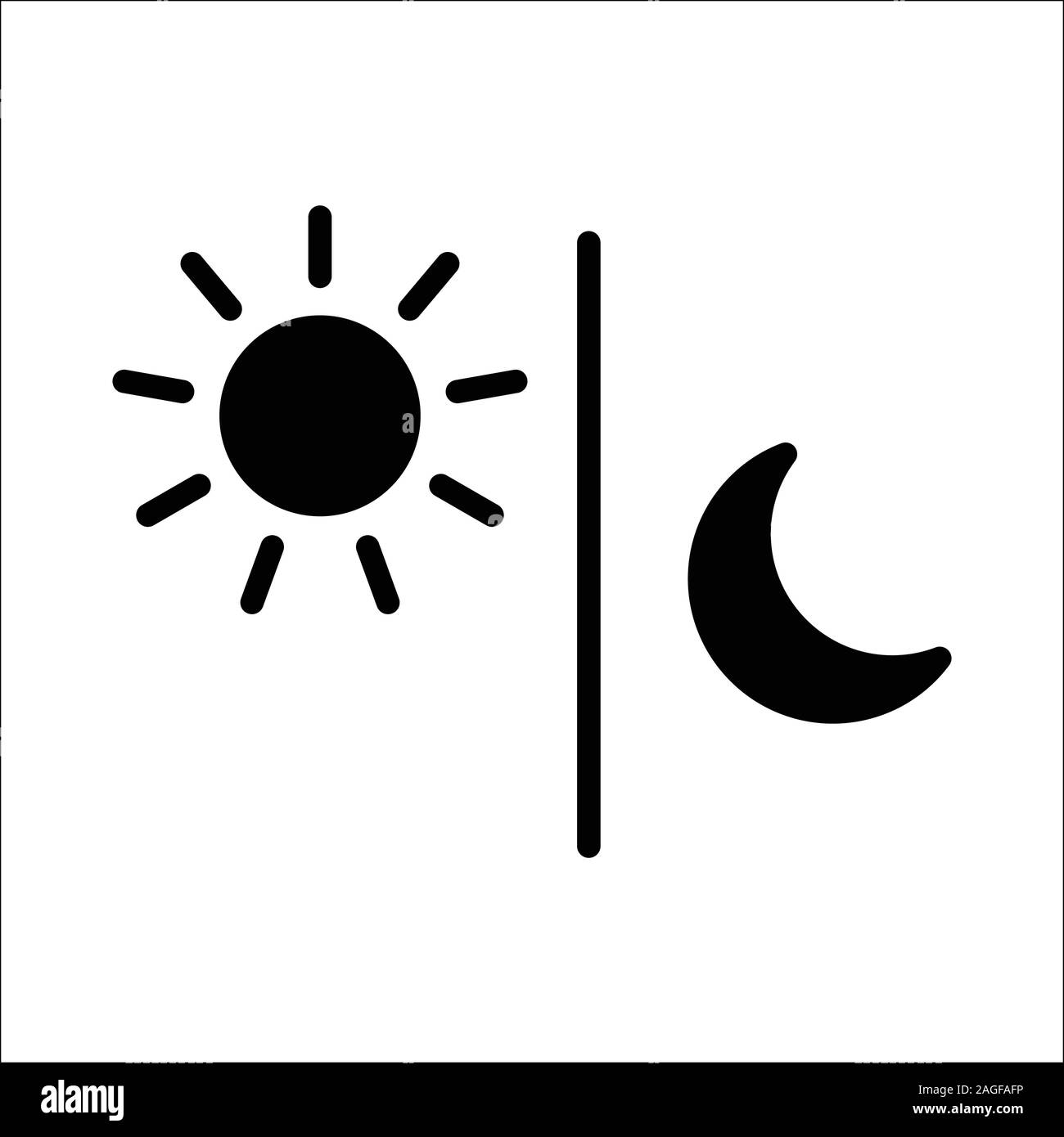 Sun and moon flat icon. Sign sun and moon. Vector logo for web design ...