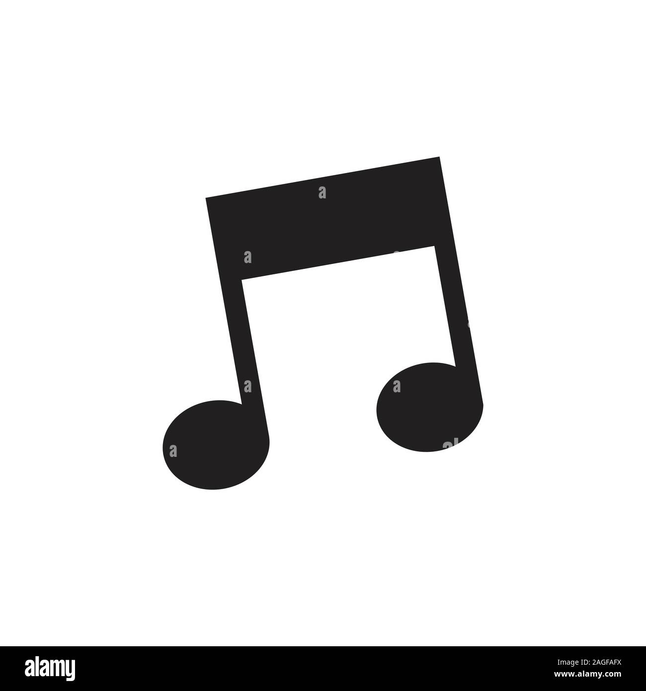 Music icon vector, Melody, song, note, sound, audio sign Isolated on ...