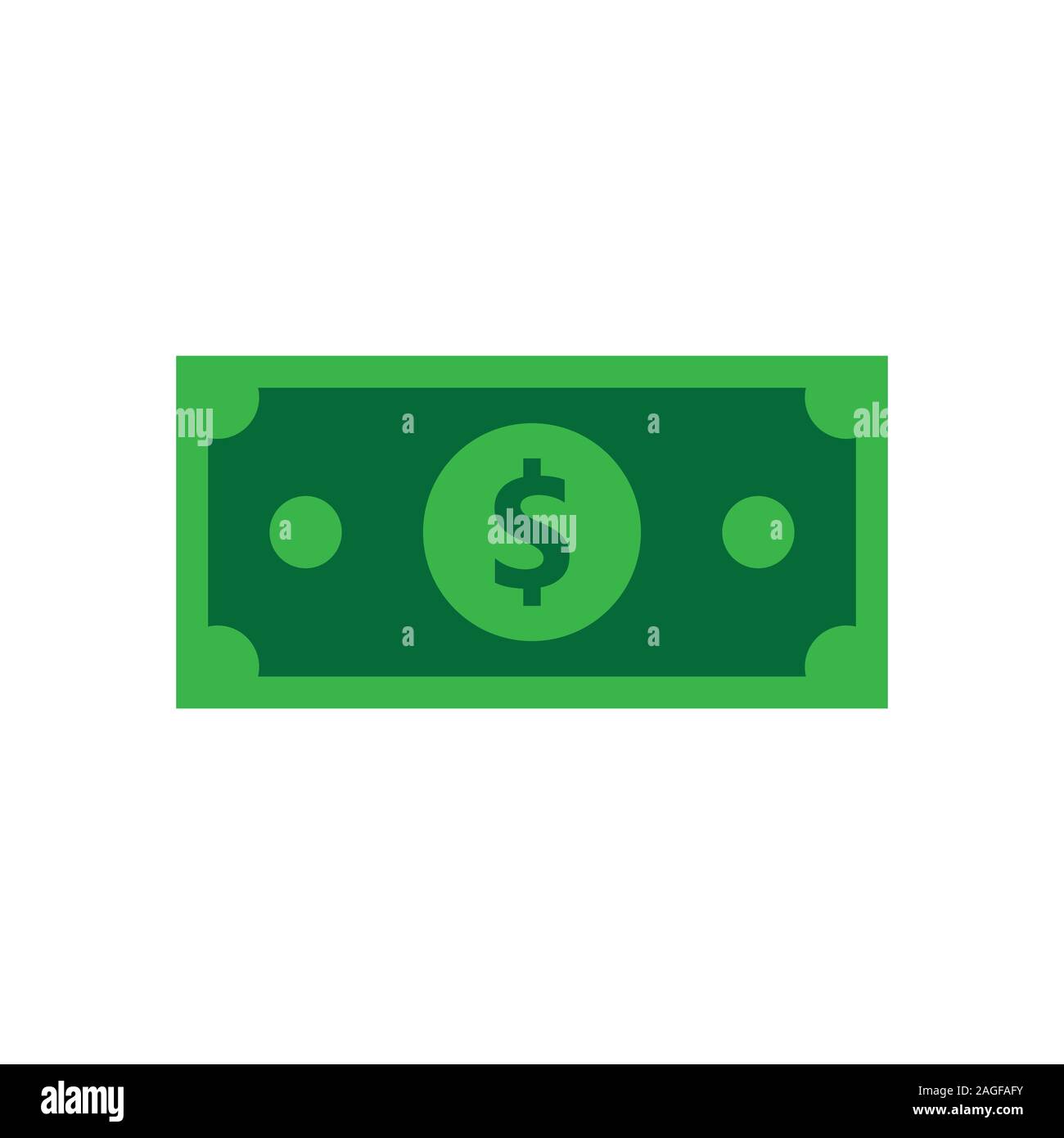 Cash Icon in Trendy Colored Style Isolated on white Background. Money ...