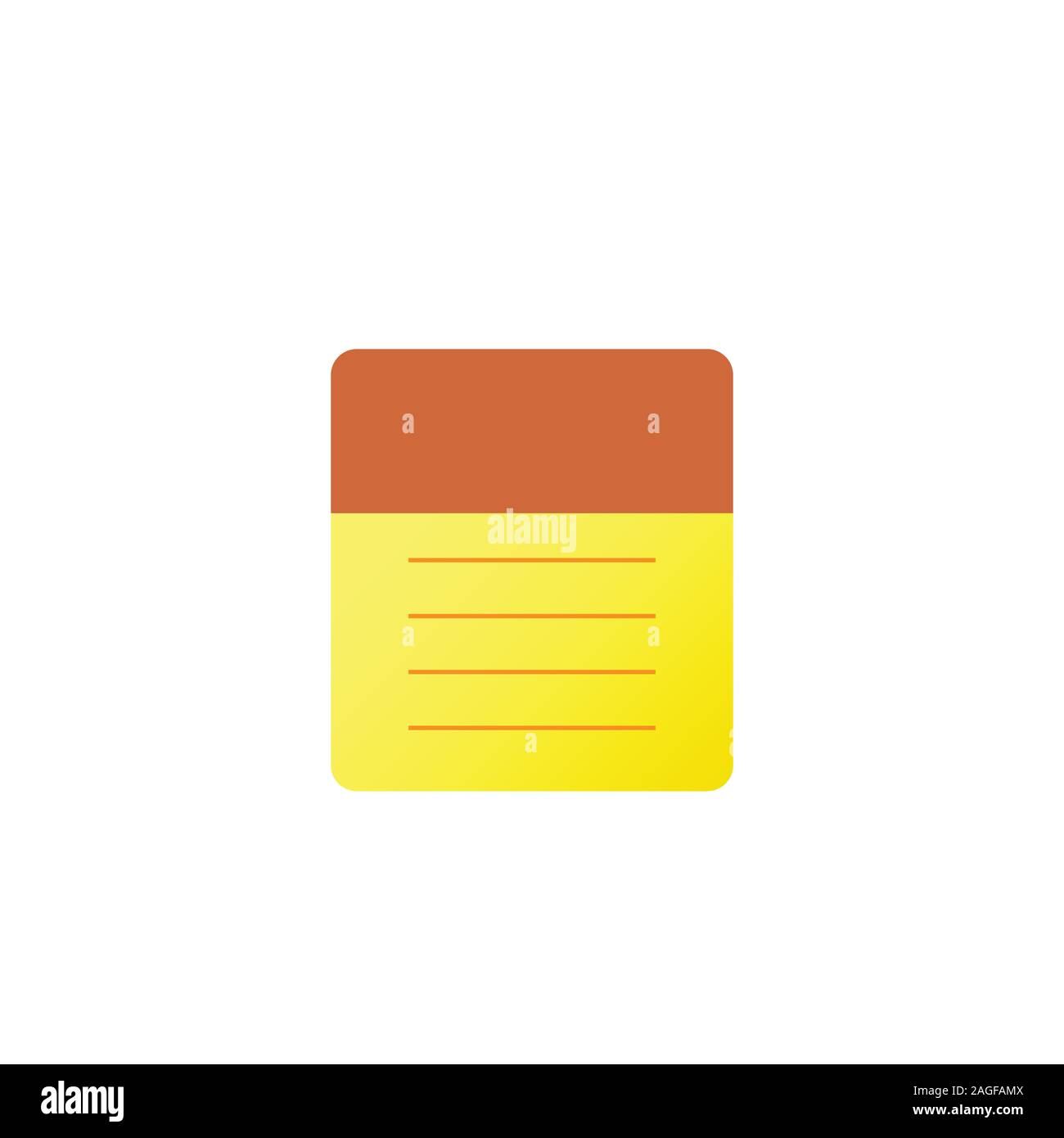 notepad icon. Flat illustration of blank spiral notepad vector icon for ...