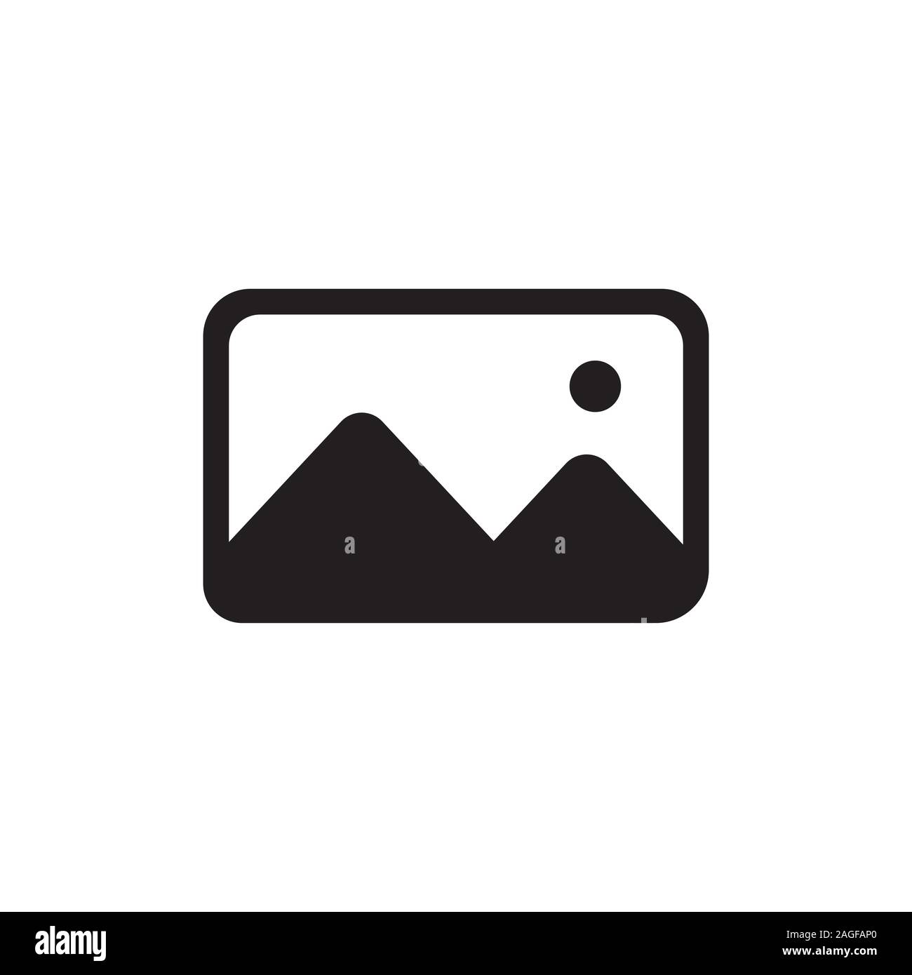Vector illustration of solid image icon. Photo icon. Picture Vector ...