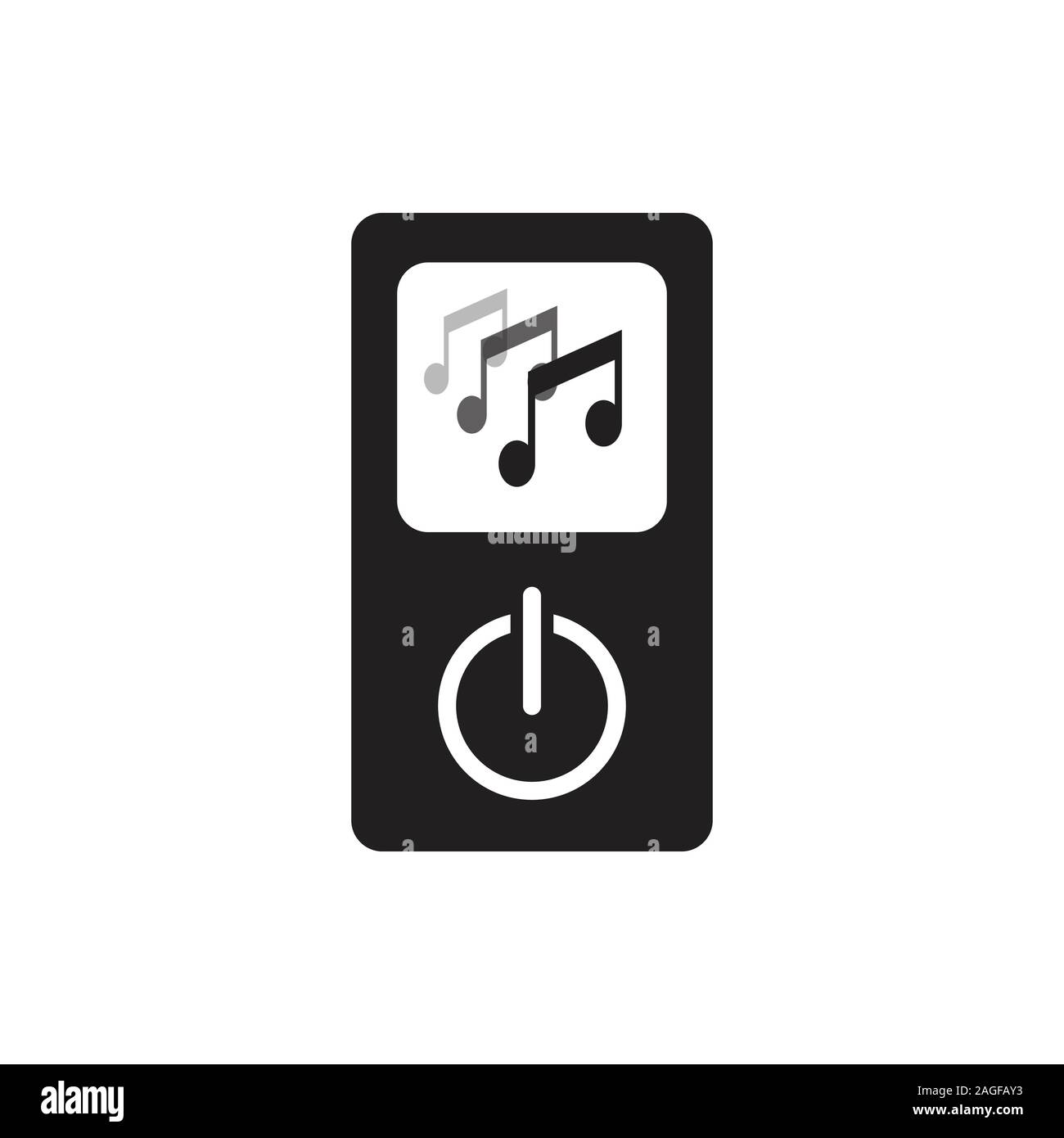 illustration of music player icon isolated on white background Stock ...