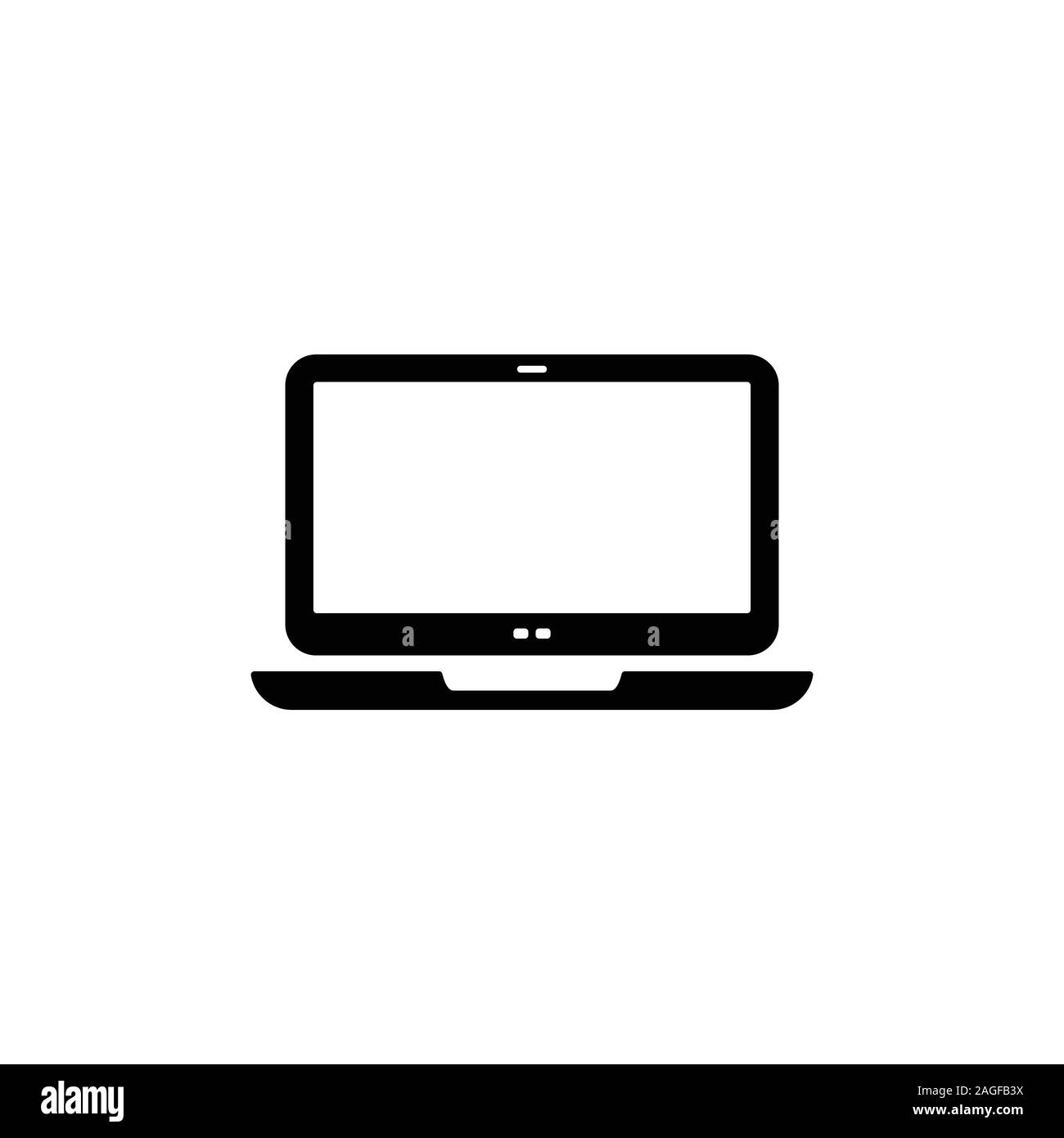 Notebook icon laptop character Black and White Stock Photos & Images ...