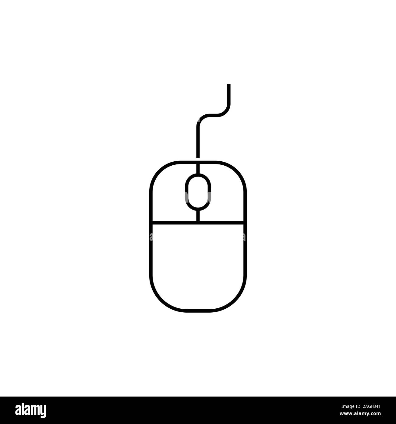 Hand on mouse of computer Stock Vector Images - Alamy