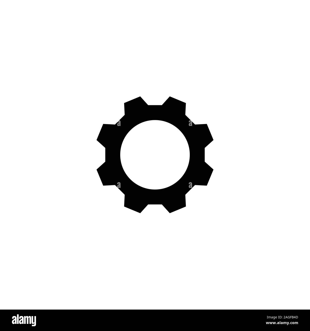 Gear Icon Illustration. Flat symbol Stock Vector Image & Art - Alamy