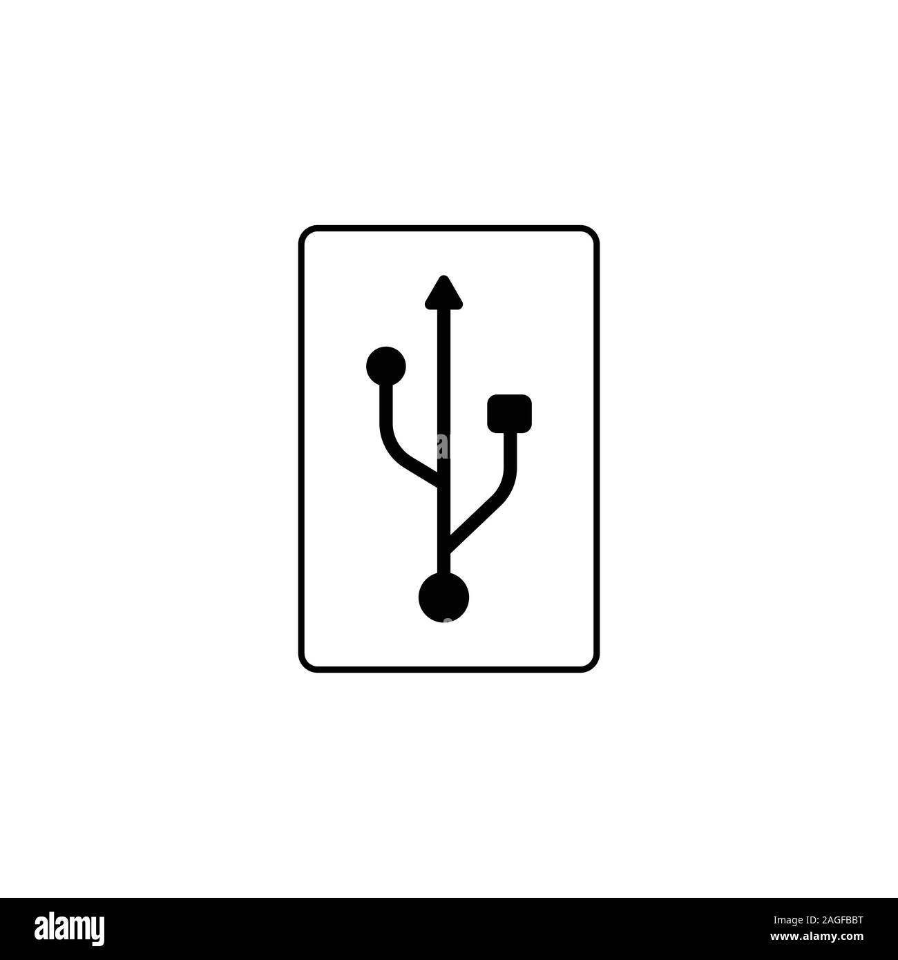 USB symbol icon isolated. Flat design. Vector Illustration. eps 10 ...