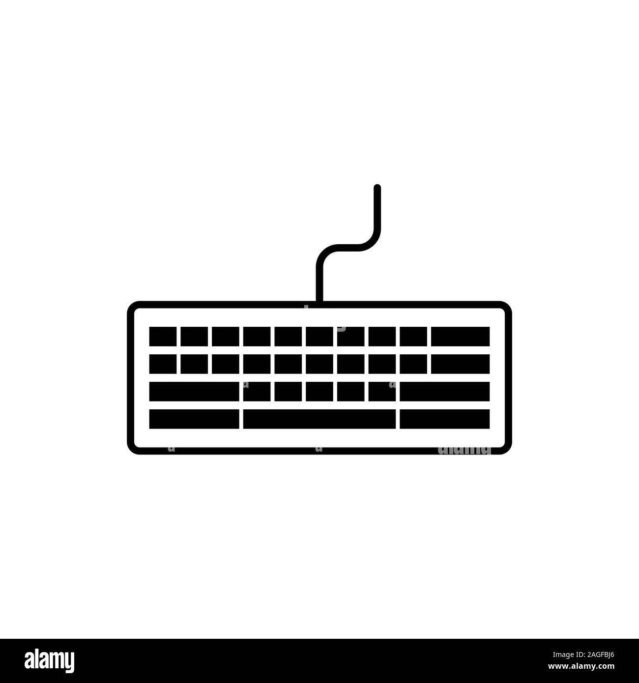 Keyboard icon vector isolated on white background Stock Vector Image ...