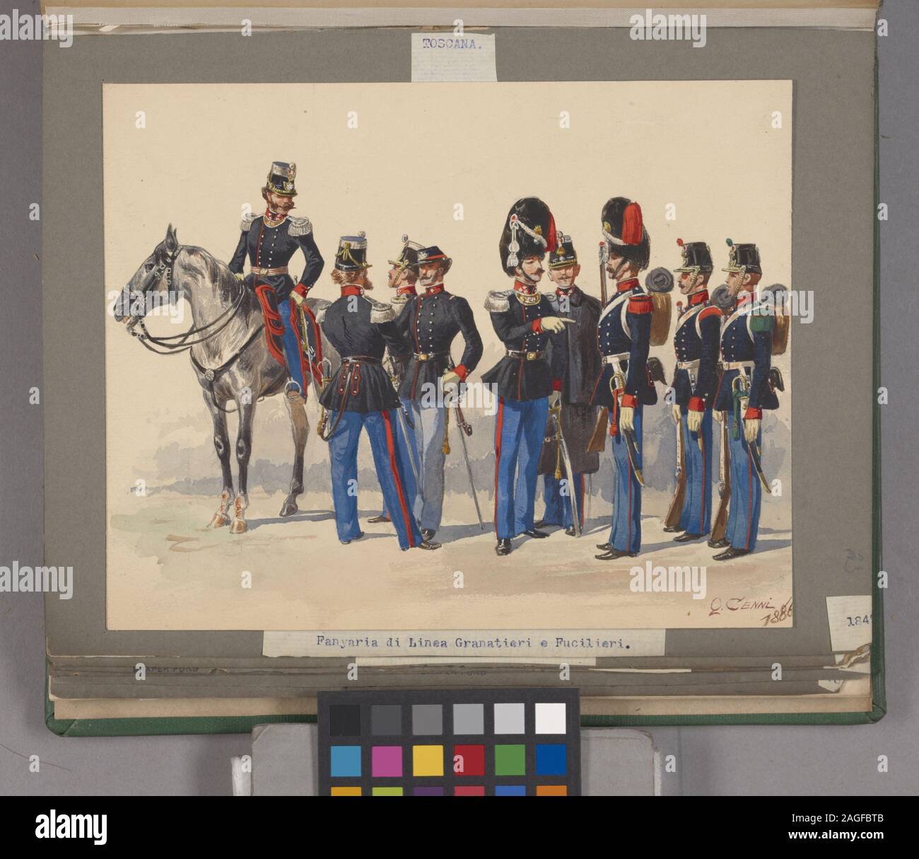 Italy Italian soldier. Tuscany, 1848-1852.; Italy Italian soldier ...