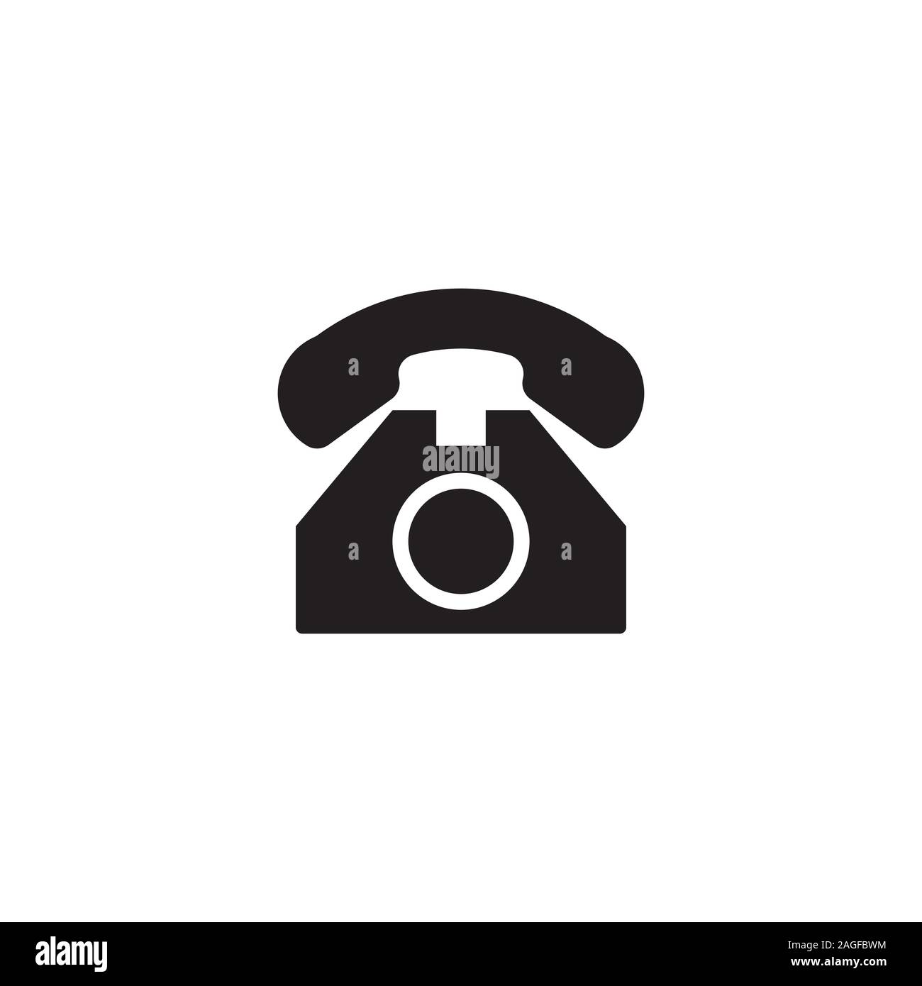 Telephone flat icon vector isolated on a white background. Flat web ...