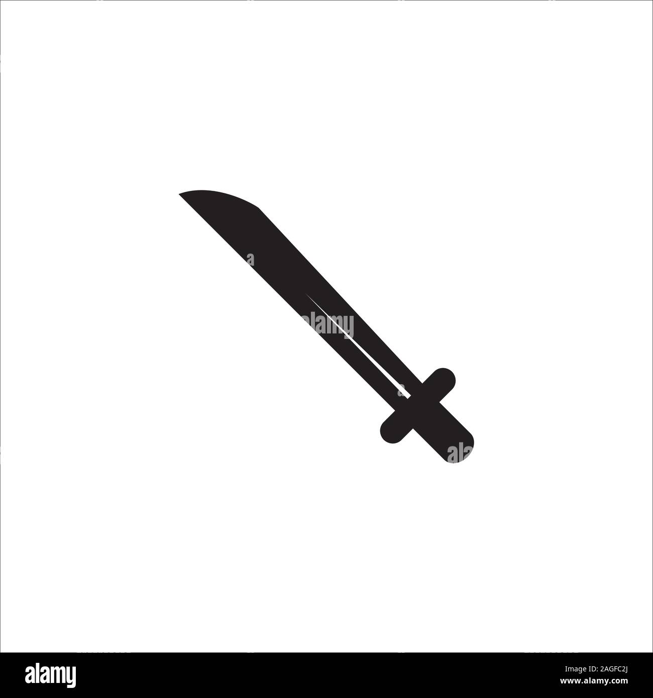simple Sword flat icon vector illustration on white background. eps 10 ...
