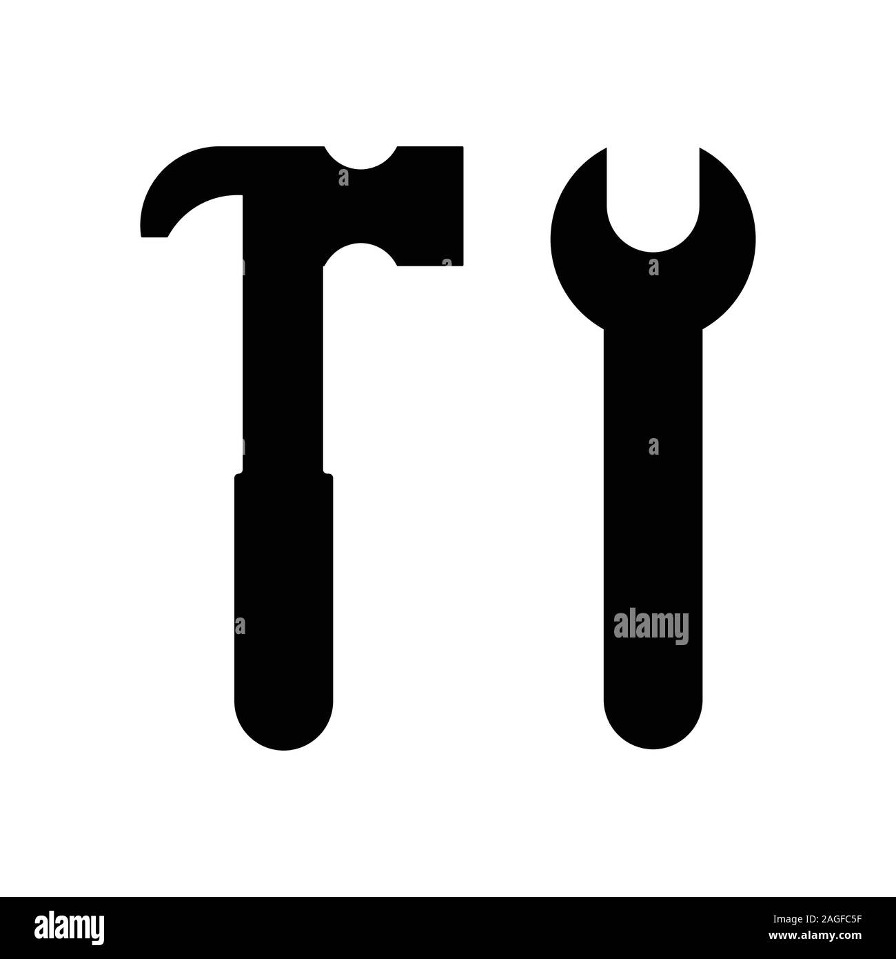 Screwdriver wrench hammer on Stock Vector Images - Alamy