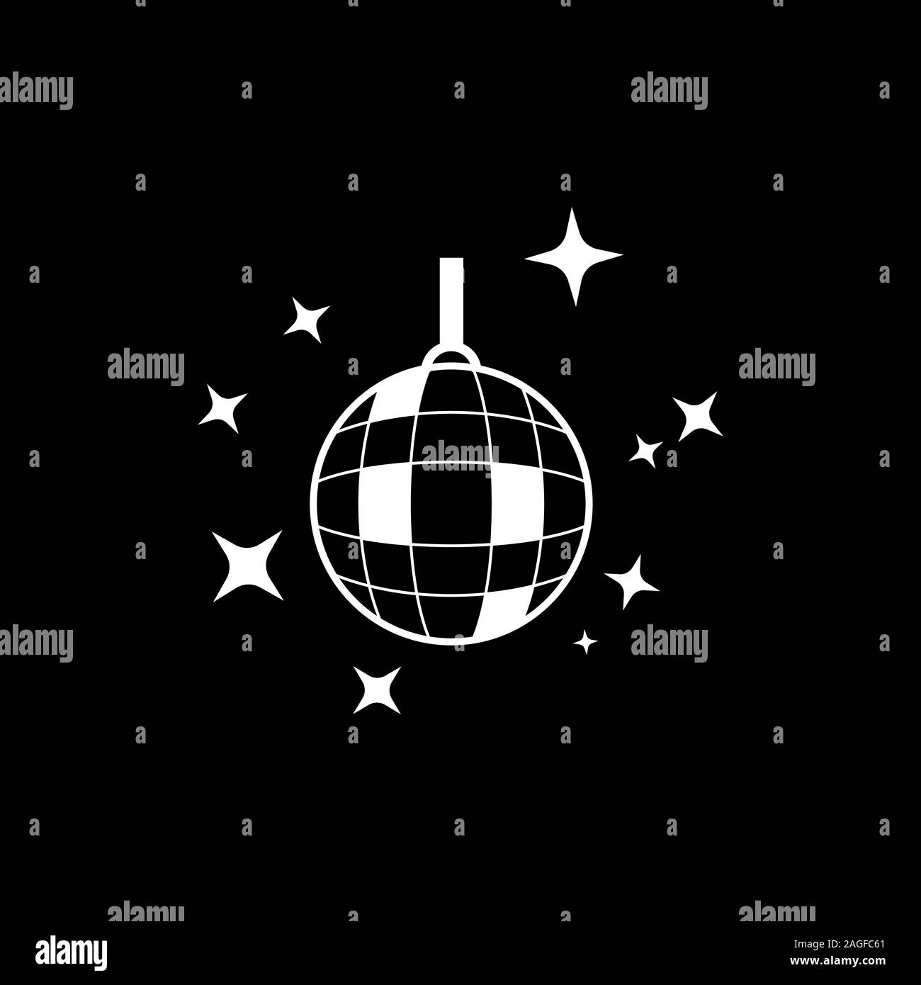 Disco ball vector vectors Black and White Stock Photos & Images - Alamy