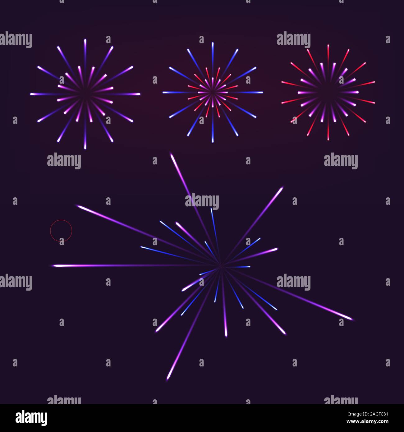 Fireworks on dark background vector illustration. eps 10 Stock Vector ...