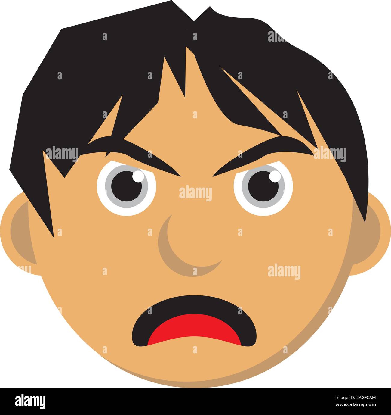 Angry faces characters isolated vector illustration Stock Vector Image ...