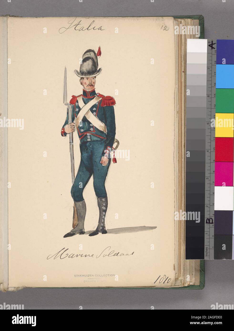 Italy Italian soldier, 1810; Italy Italian soldier, 1810 Stock Photo ...