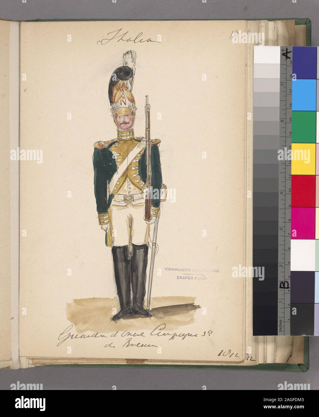 Italy Italian soldier, 1812; Italy Italian soldier, 1812 Stock Photo ...