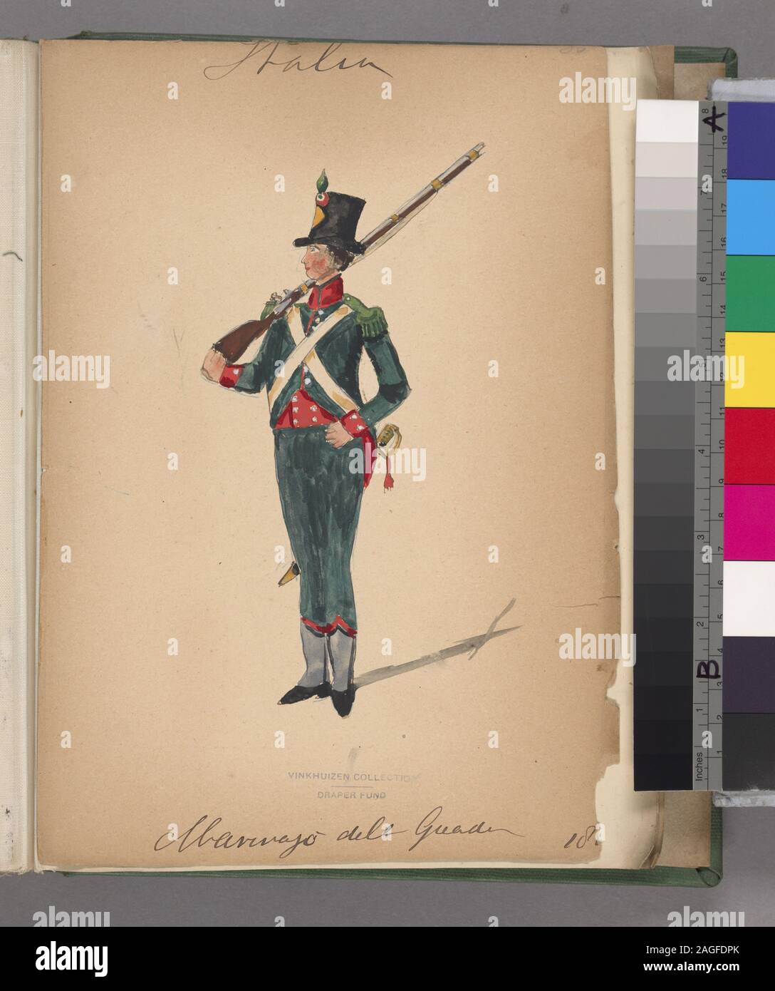 Italy Italian soldier, 1812; Italy Italian soldier, 1812 Stock Photo ...