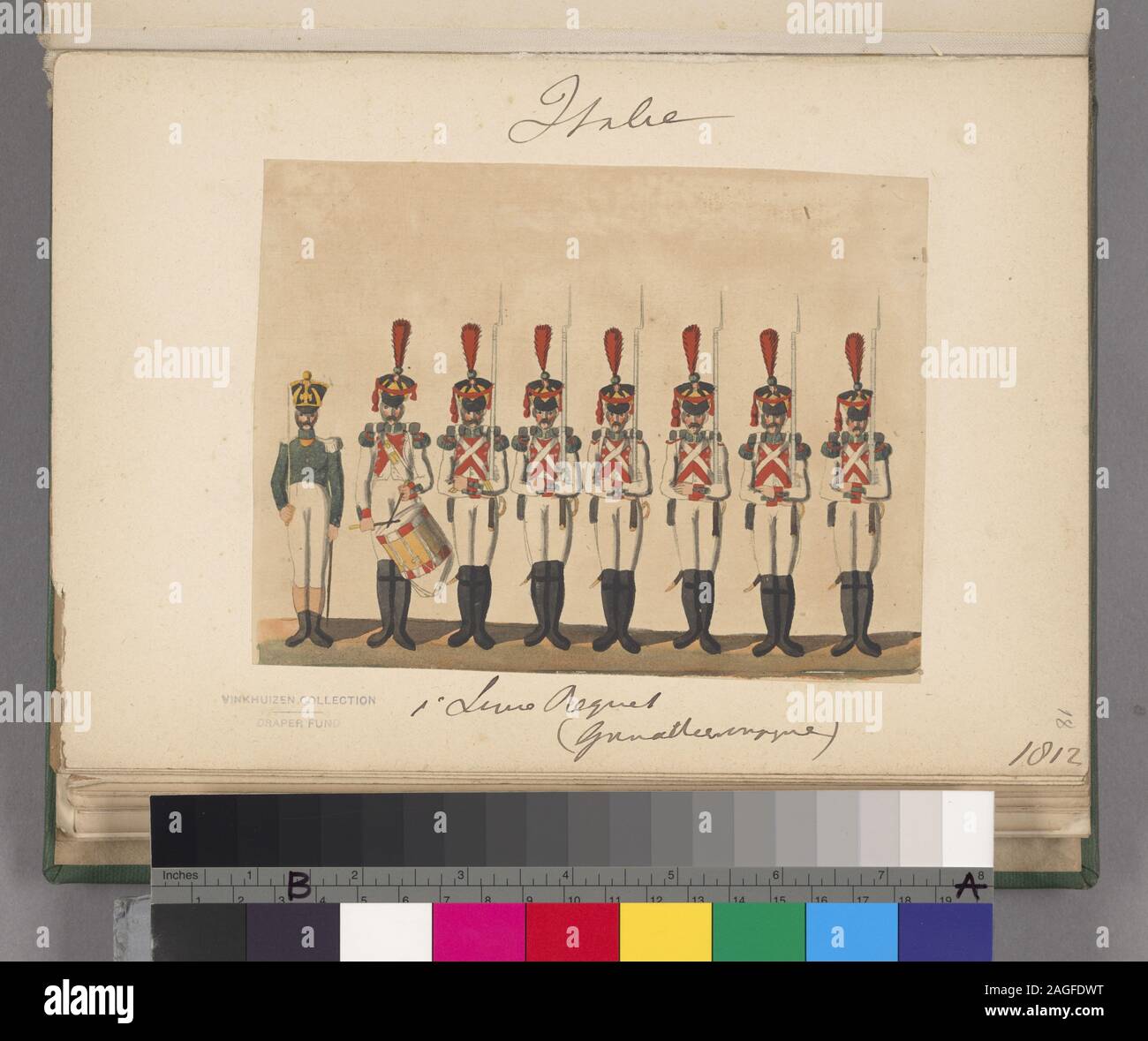 Italy Italian soldier, 1812; Italy Italian soldier, 1812 Stock Photo ...