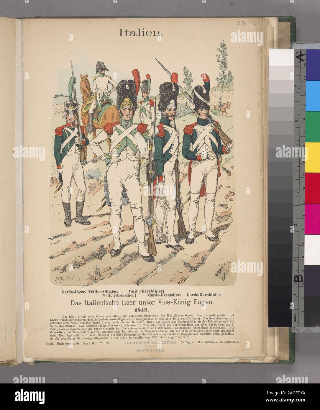 Italy Italian soldier, 1812; Italy Italian soldier, 1812 Stock Photo ...