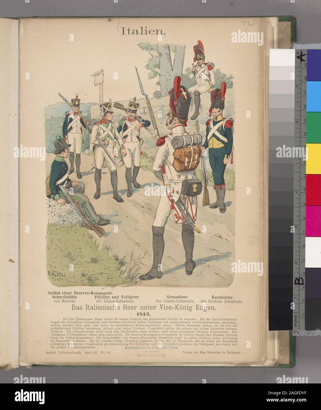 Italy Italian soldier, 1812; Italy Italian soldier, 1812 Stock Photo ...
