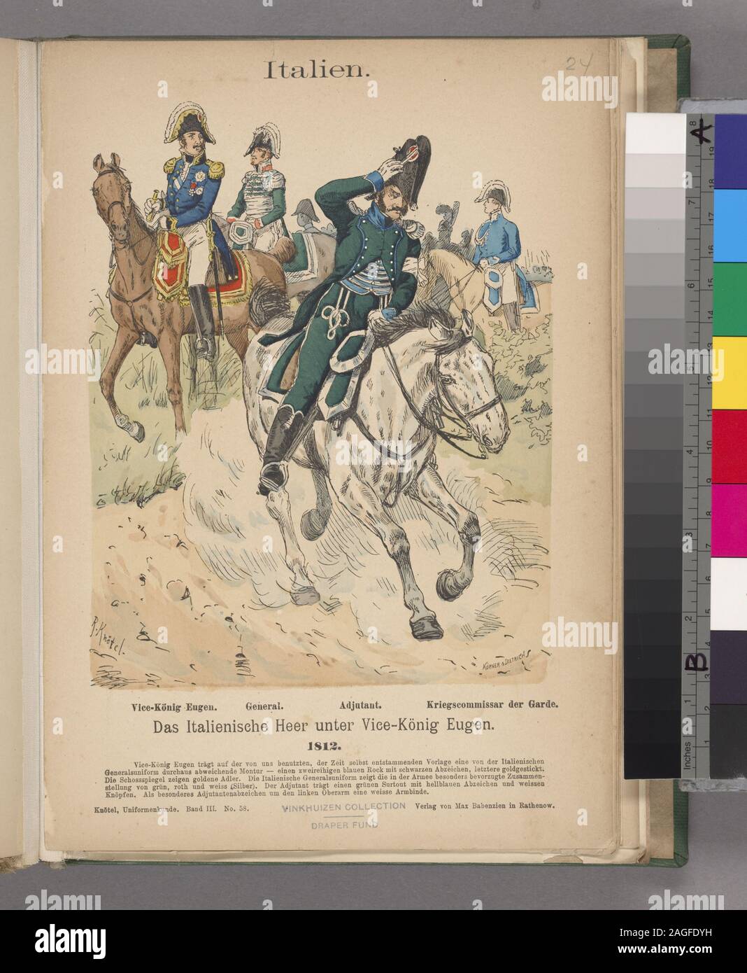 Italy Italian soldier, 1812; Italy Italian soldier, 1812 Stock Photo ...