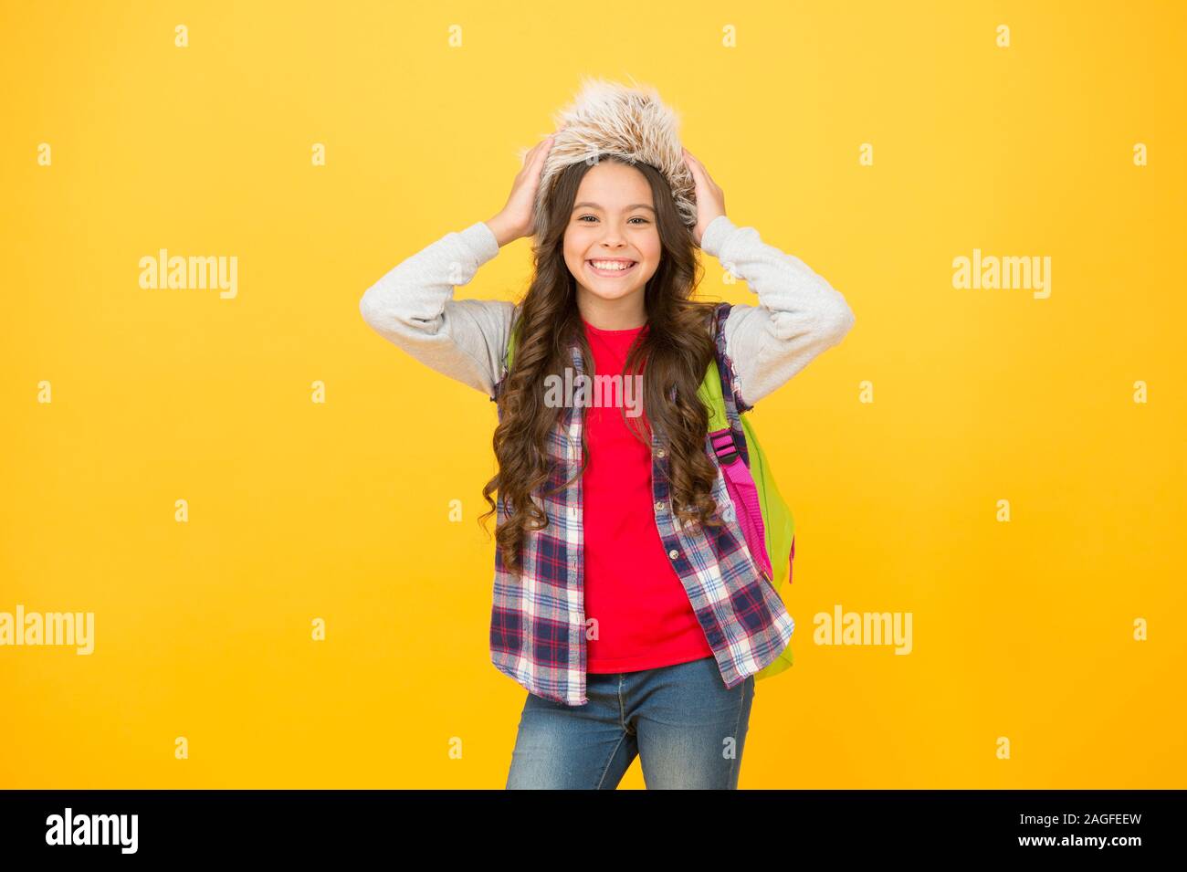 Winter events at school. Winter entertainment and activities. Child ...