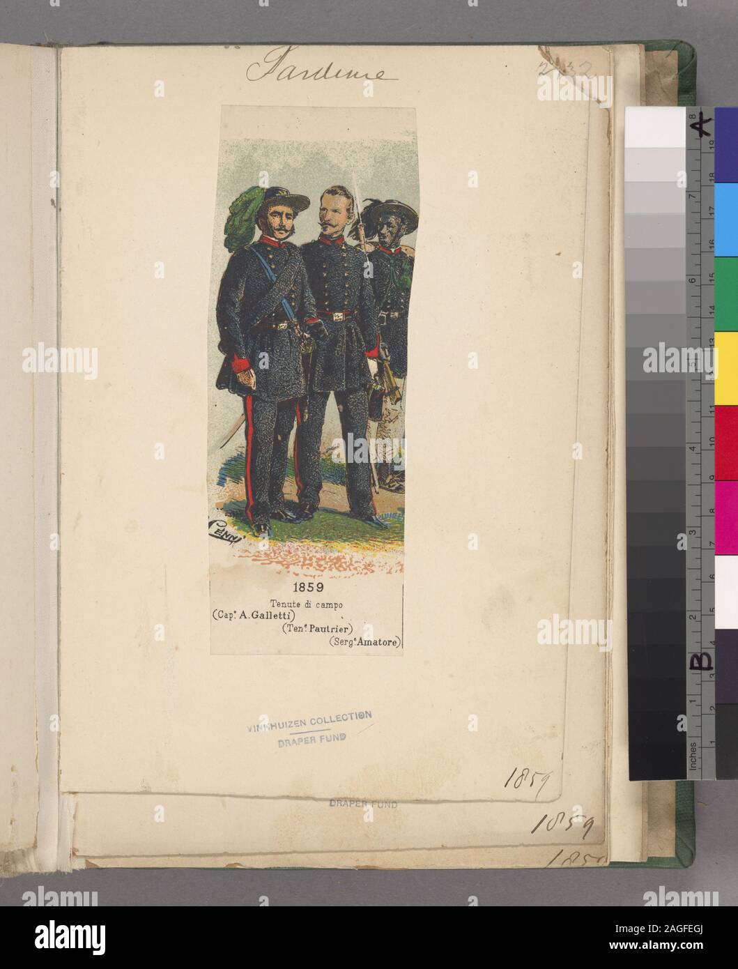 Italy Italian soldier, 1859; Italy Italian soldier, 1859 Stock Photo ...