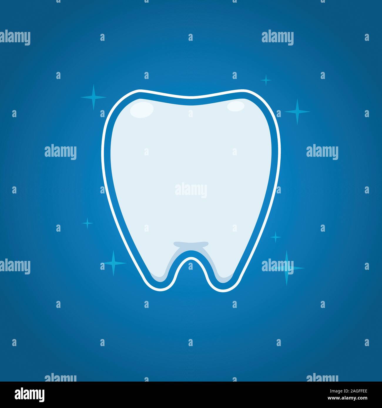 a tooth with sparkling protection layer. Isolated Vector Illustration ...